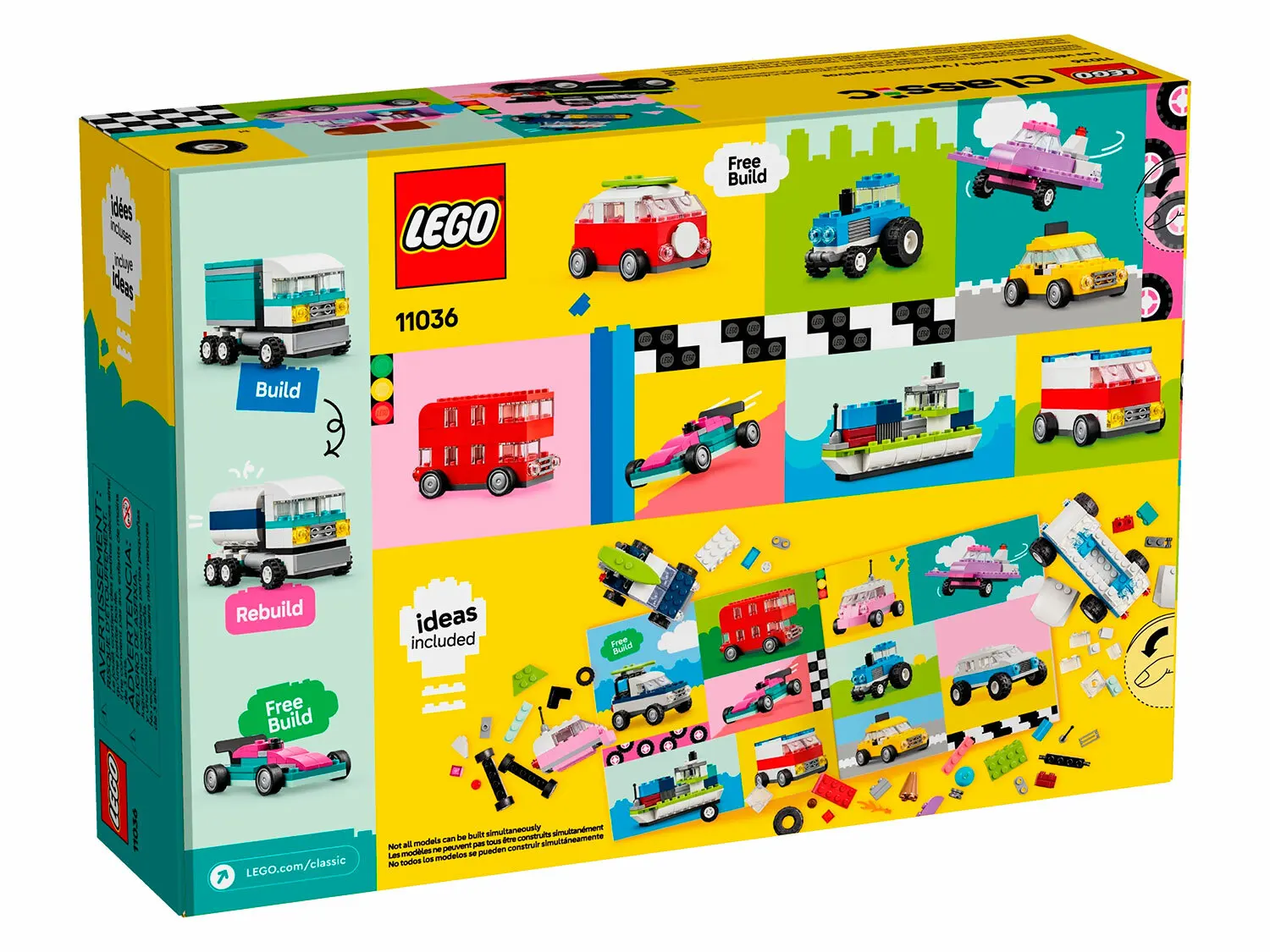 Конструктор LEGO Classic 11036 Создавай автомобили | AliExpress