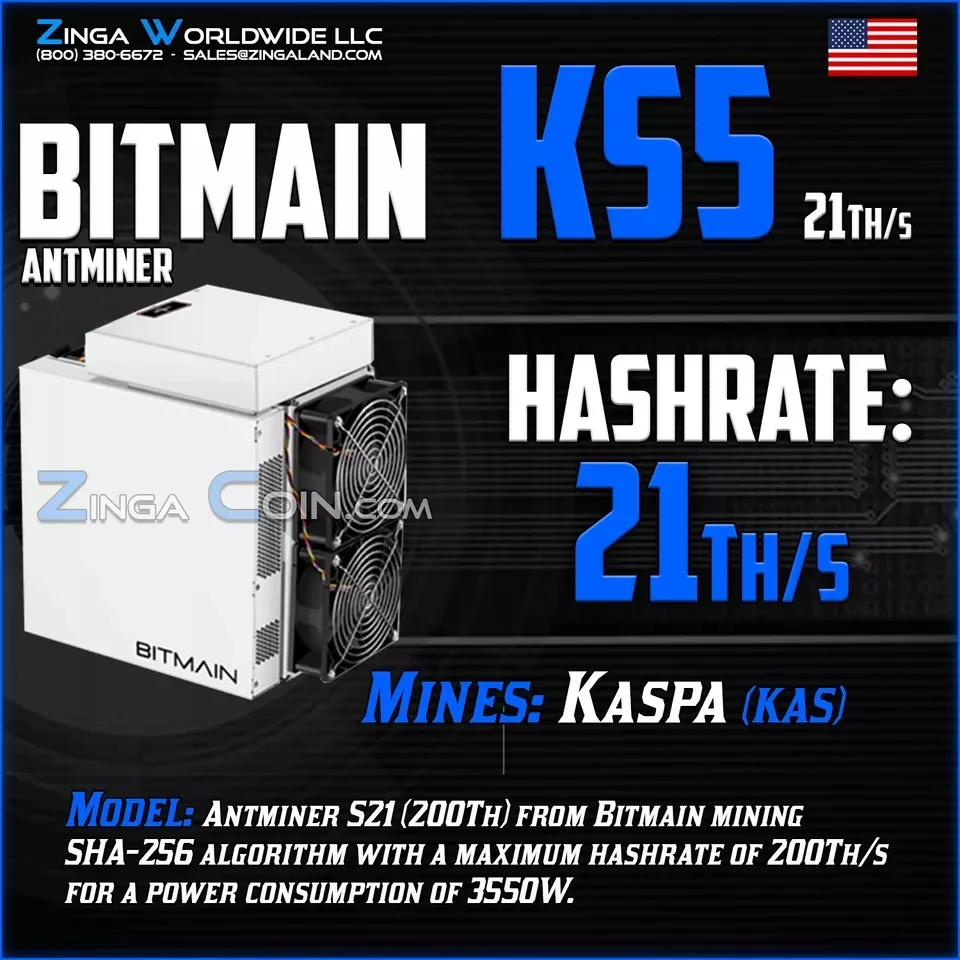 Купите 2 и получите 1 бесплатно Bitmain Antminer KS5 Pro 21Th 3150W Kas Miner Kaspa Asic Miner ...