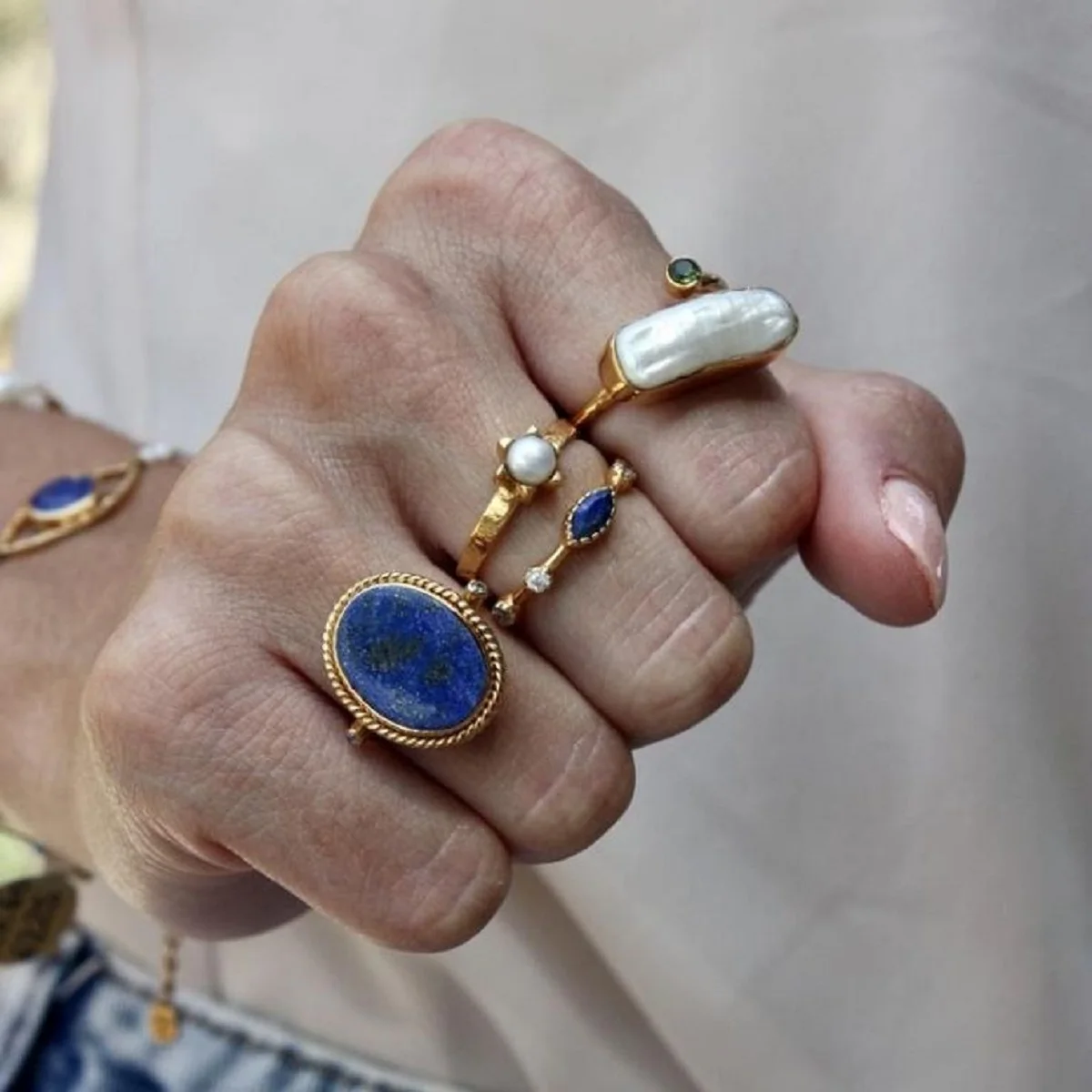 Uworld кольцо из нержавеющей стали с жемчугом | AliExpress