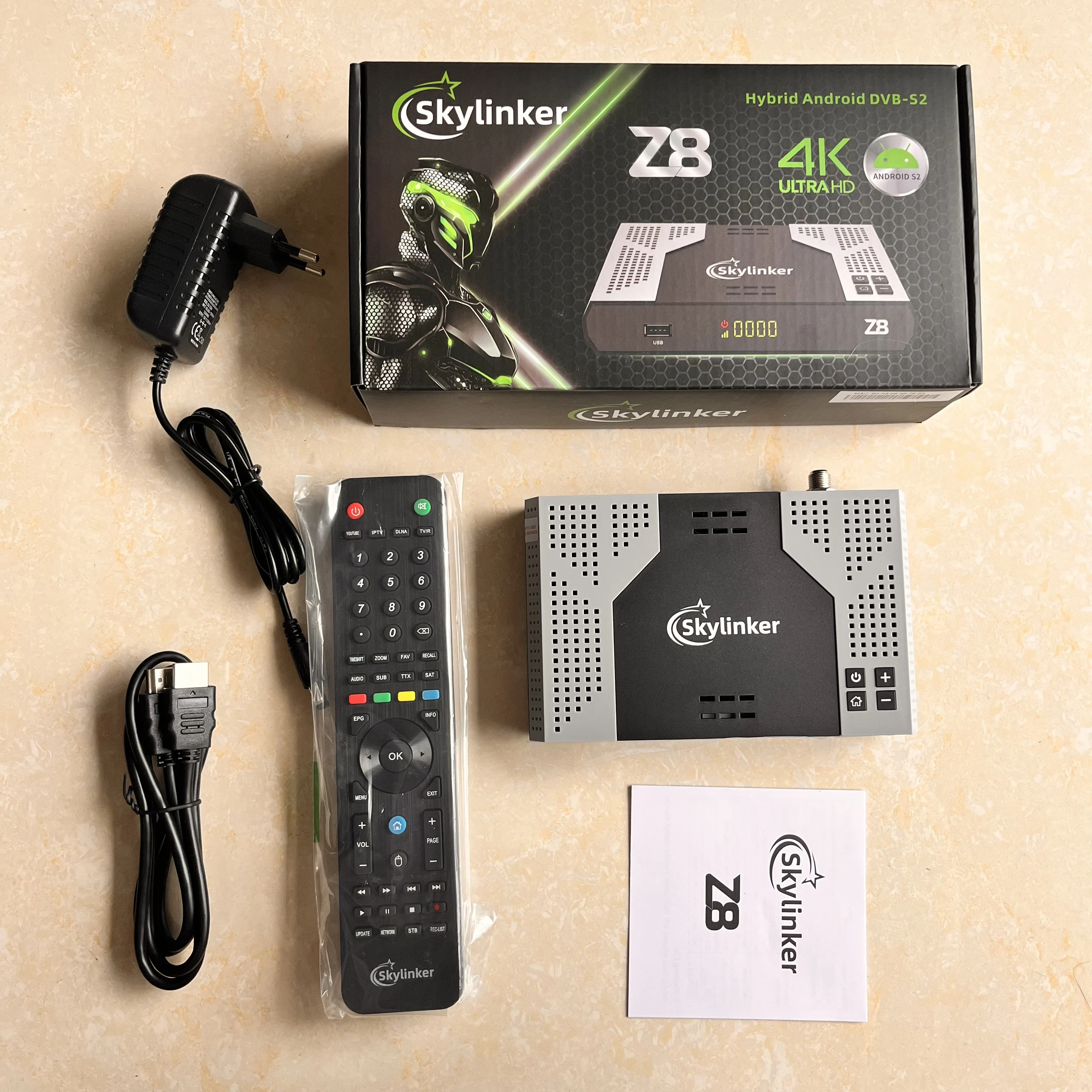 Глобальная версия Skylinker Z8 4k Ultra Hybrid Android dvb-S2 OTT + H.265 DVB-S2 декодер ...