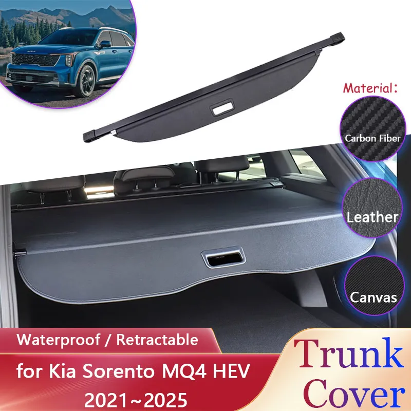 Автомобильная занавеска в багажник для Kia Sorento MQ4 HEV 2021 ~ 2025, автомобильная ...