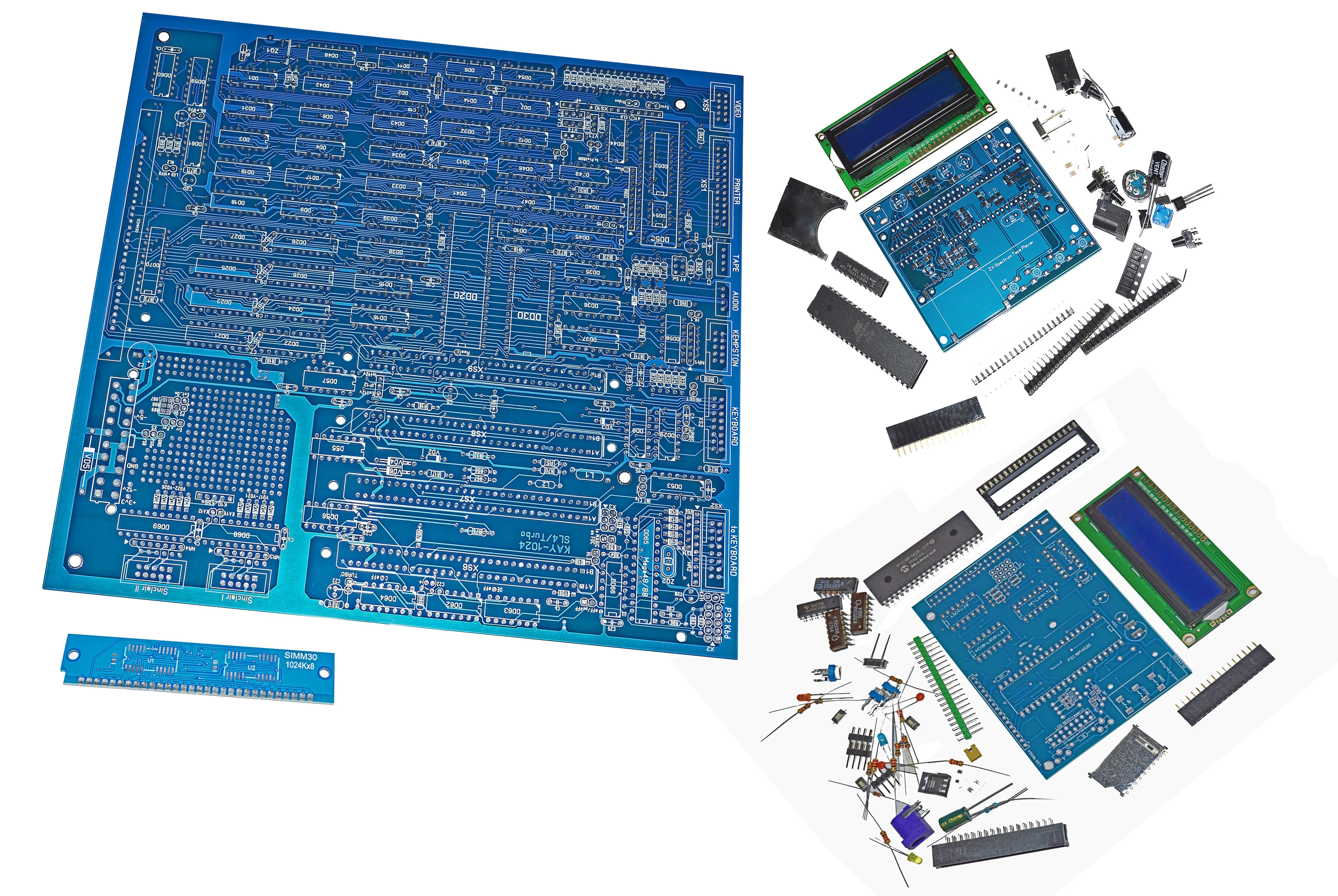 Платы конструкторы для сборки ZX Spectrum SL4 Turbo Blue & SIMM30 & FDD ...