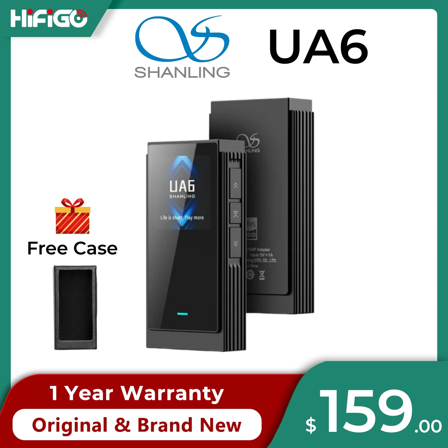 SHANLING UA6 HIFI Портативный USB ЦАП/Усилитель Hi-Res 4x CS43131 ЦАП Усилитель для наушников 32 ...