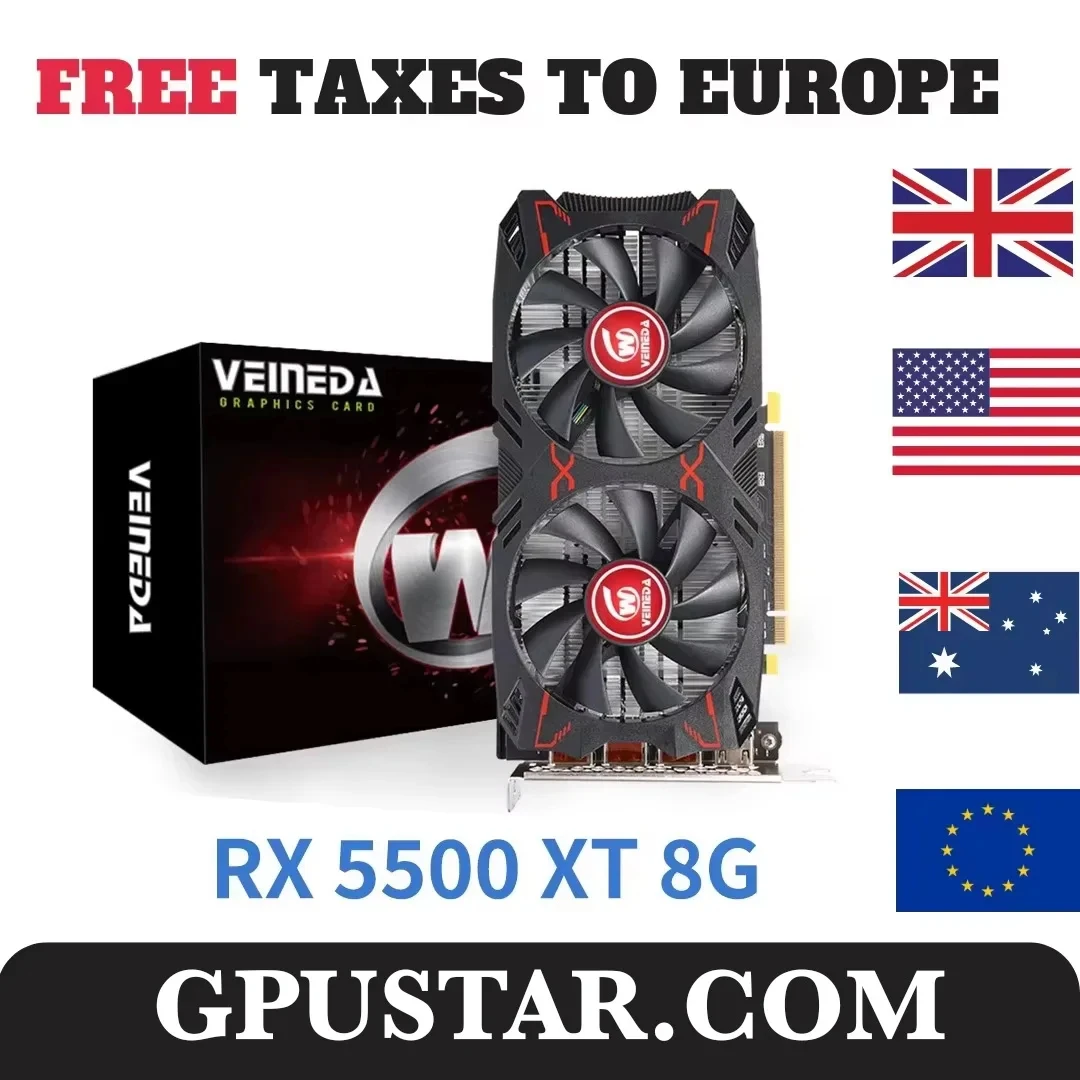 Игровая видеокарта RX5500XT 8 Гб 128 бит GDDR6 PCI-E 4,0 × 8 GPU Radeon rx5500xt 8 Гб | AliExpress