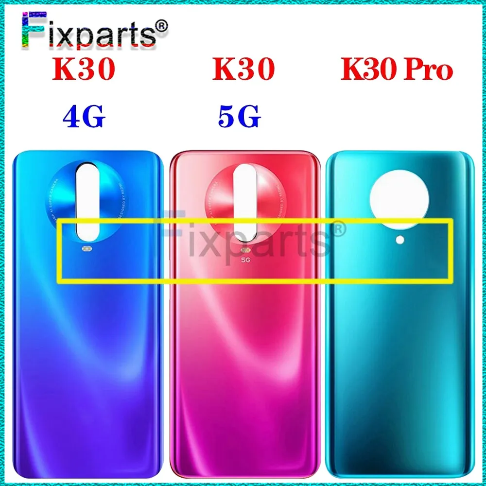 Новинка для Xiaomi Redmi K30 4G, крышка батарейного отсека, задняя стеклянная панель, запасные ...