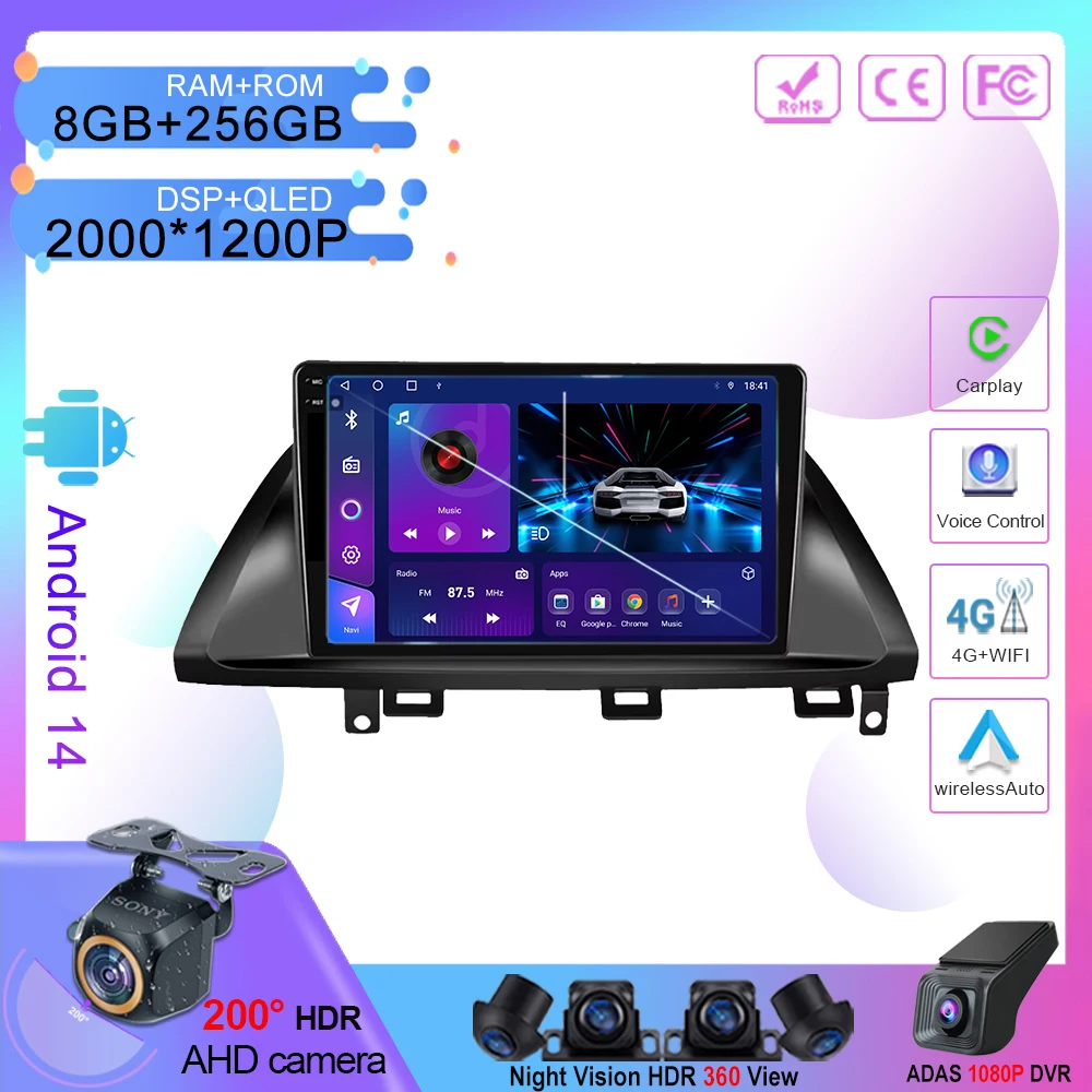 Android 14 Беспроводной Carplay для Honda Odyssey 2005-2010 ...