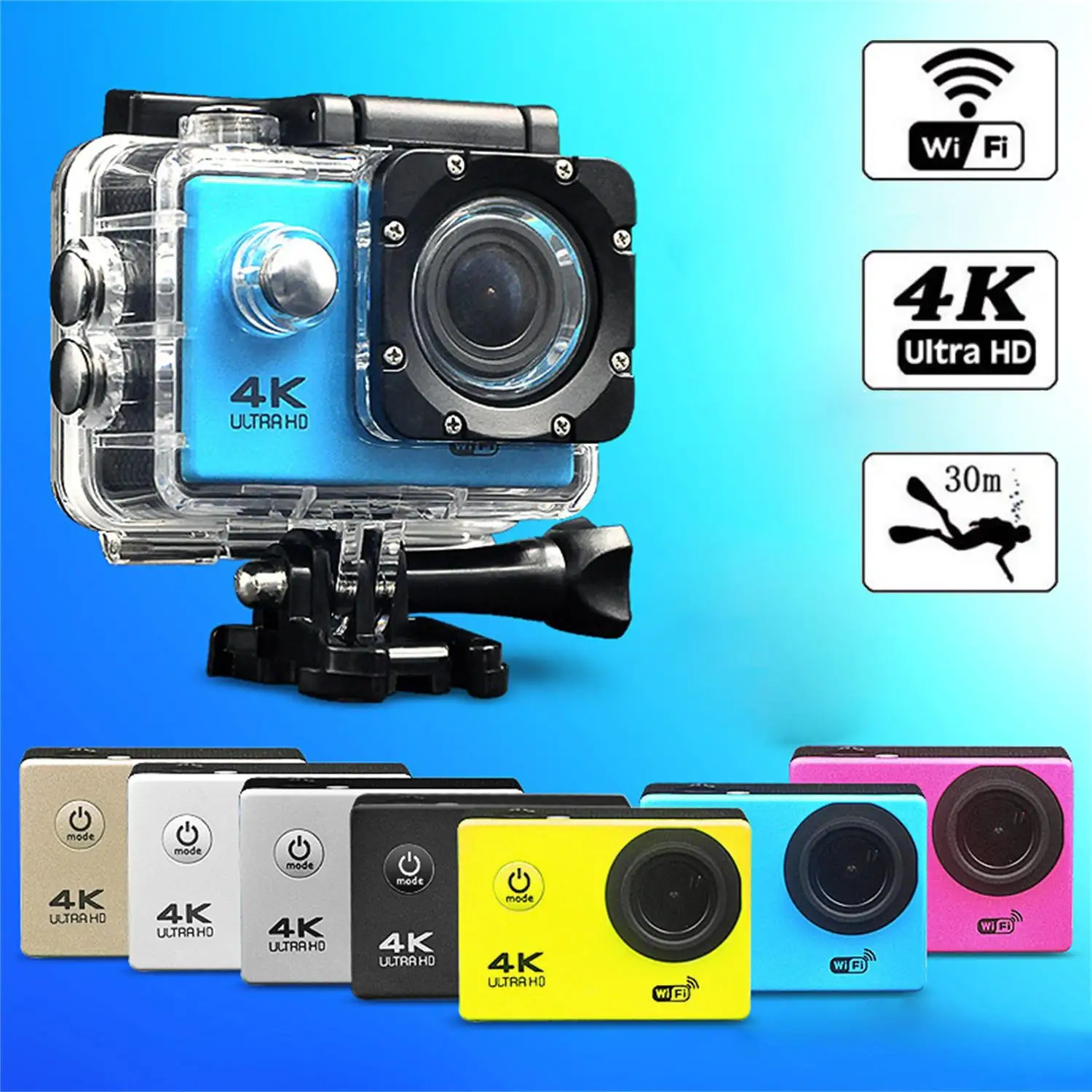 Экшн-камера Ultra HD 4K WiFi | AliExpress