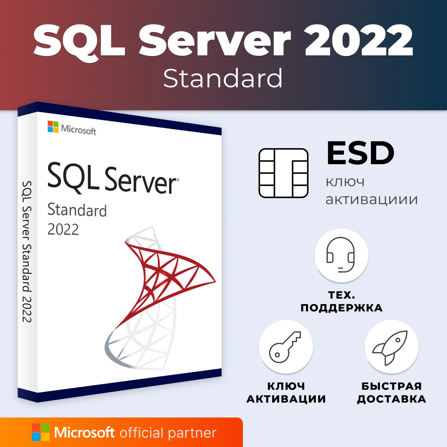 SQL Server 2022 Standard key, windows activation key, ключ продукта ...