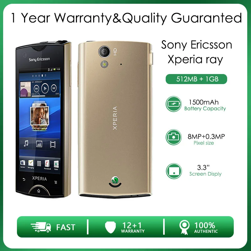Sony Ericsson Xperia ray Восстановленный оригинальный разблокированный ...