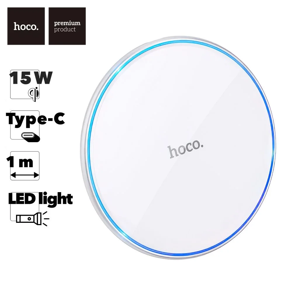 Беспроводное ЗУ HOCO CW6 Pro Easy 15W, 1м (белый) | AliExpress
