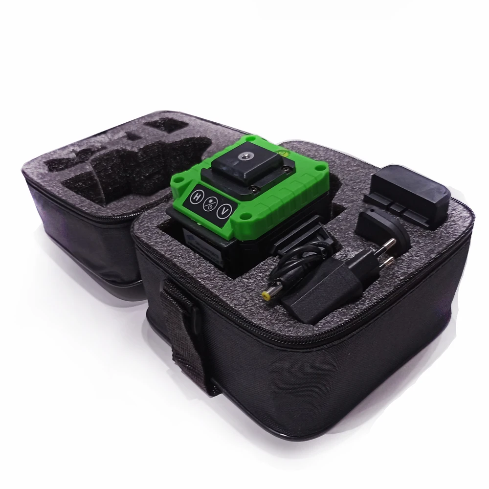 Лазерный уровень HIBIRU T-BASIC 3D зеленый луч, Li-on АКБ,самовыравнивающийся лазерный нивелир ...