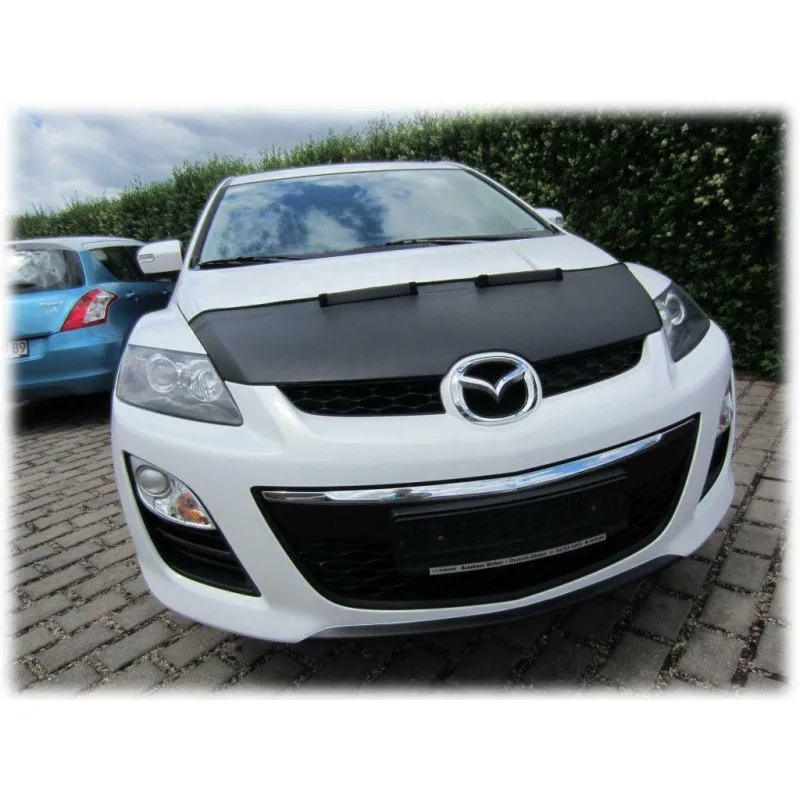 Дефлектор капота КОЖАНЫЙ для Mazda CX-7 2006 – 2009 I (Мазда сх7 ...
