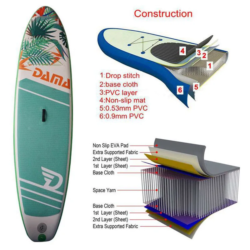 Stand-up Surfboard Portable SUP Surfboard Paddleboard Water Yoga Paddle ...