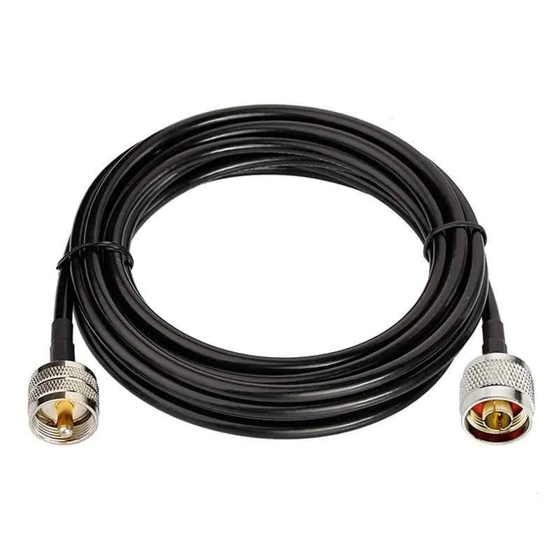 Кабельная сборка UHF-male - N-male 5 м., кабель 5D-FB CCA | AliExpress