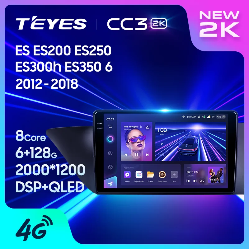 TEYES Тиайс CC3 2K Штатная магнитола For Лексус ЕС ЕС200 ЕС250 ЕС300h ЕС350 XV60 For Lexus ES ...