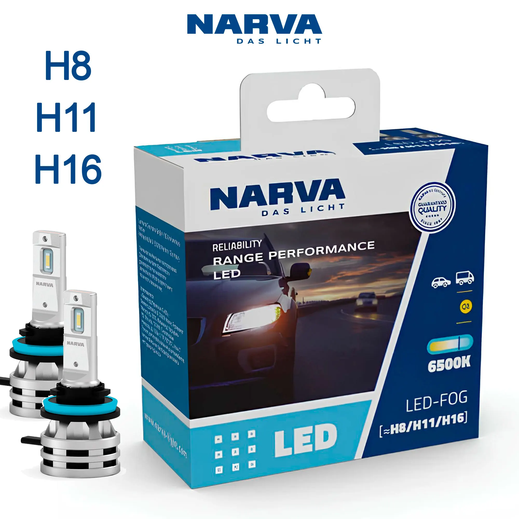 Narva Range Performance LED FOG H11 / H8 / H16 Лампа автомобильная ...