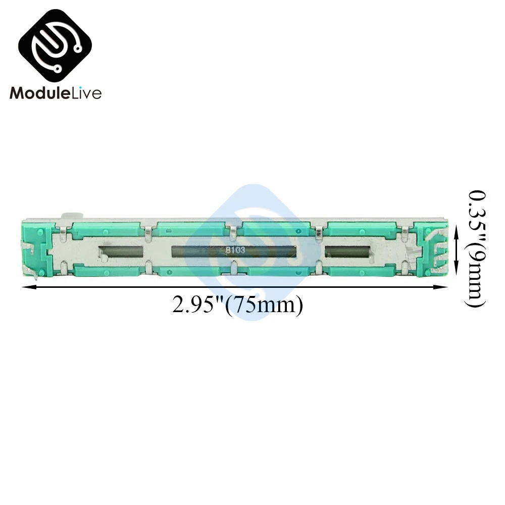 Potentiometer Resistor B103 10K Ohm Slide Potentiometer Double Linear ...