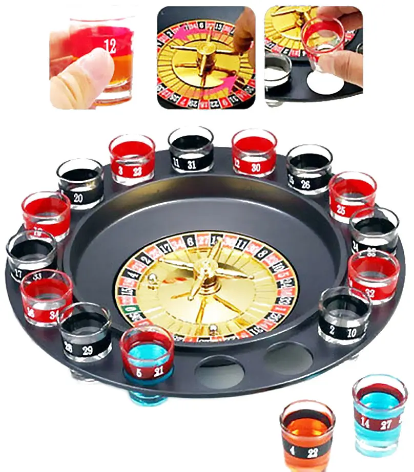 Алкогольная игра "Пьяная рулетка с 16 стопками" | AliExpress