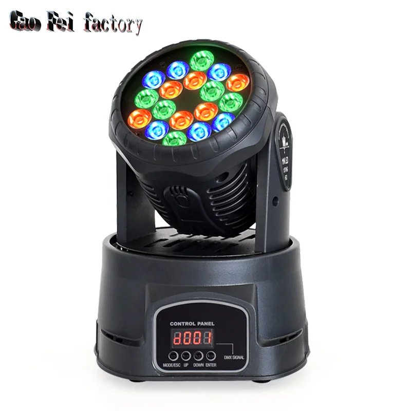 Mini Wash Led Spotlight 18X3W Moving Head Lights With RGBW Mobile Lamp ...