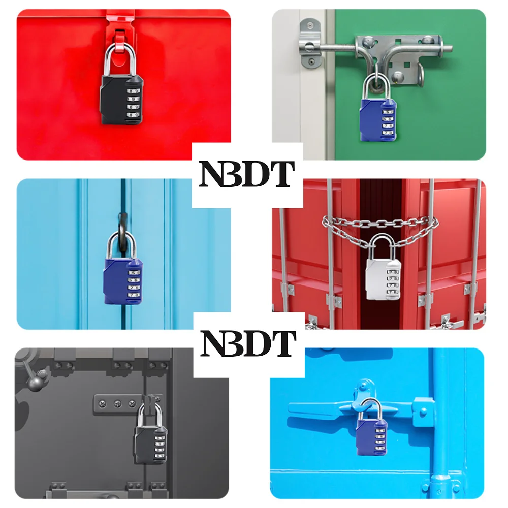 Сбрасываемый кодовый замок, 4 шт., 4 цифры, навесной замок для школы ...