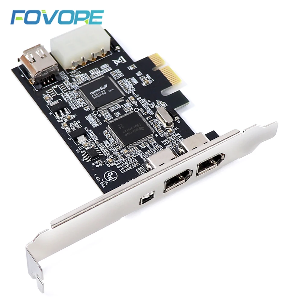 FOVORE CX85 PCI-e 1X IEEE 1394A Адаптер 4 Порта | AliExpress