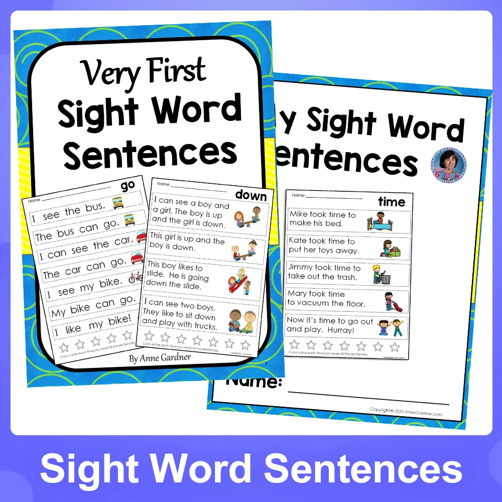 My Very First Sight Word Sentence kids Learning English Homework ...