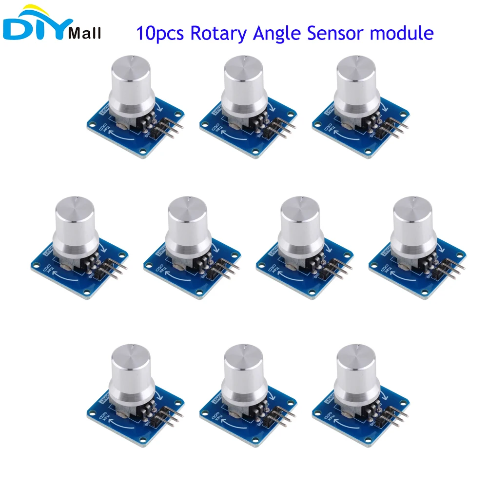 10Pcs Adjustable Potentiometer Knob Switch Rotary Angle Sensor Module ...