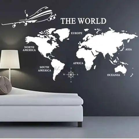Stickers world map europe - купить недорого | AliExpress