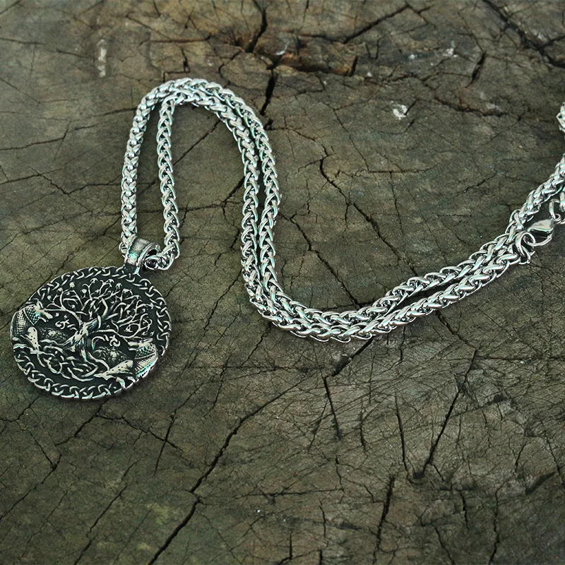 10pcs viking wolf necklace Two wolves sigil commissioned Celt stainless ...