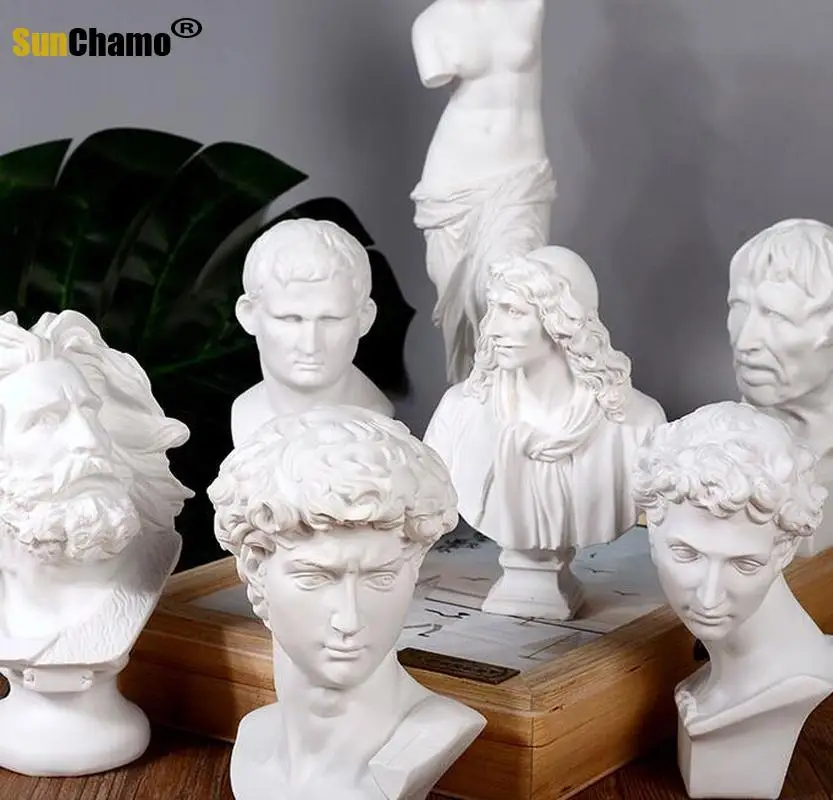 David Head Portraits Bust Mini Gypsum Statue Michelangelo Buonarroti ...