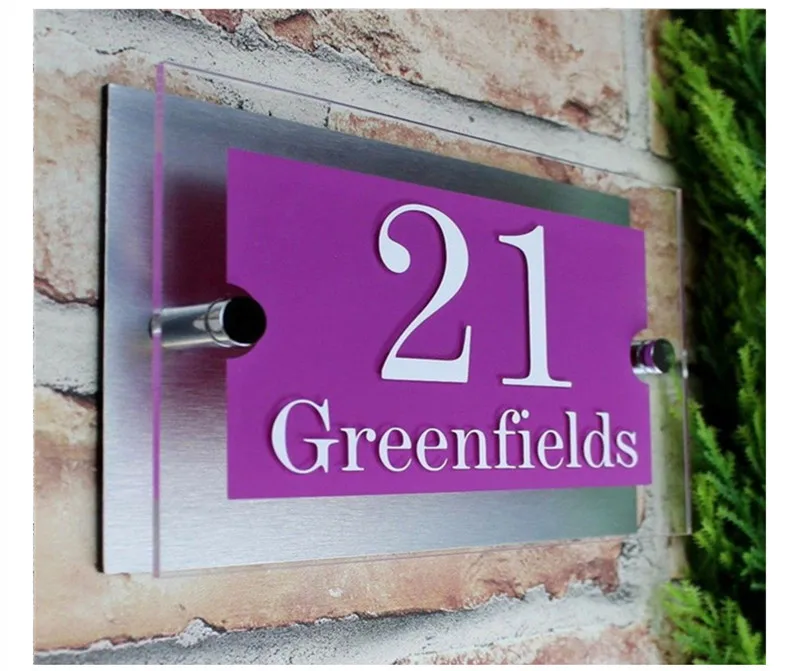 Plaque personnalisée de maison moderne - Plaque-Numéro-Maison.fr