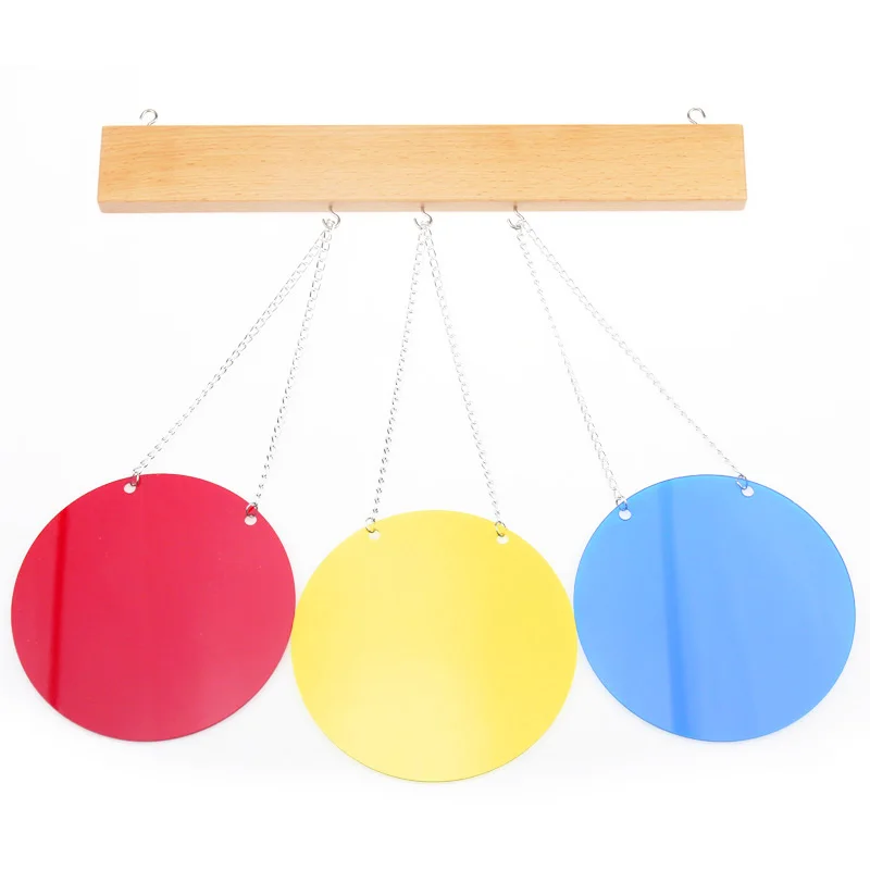 Montessori Materials Three Primary Colors with Wood Board 3 Colors Red ...