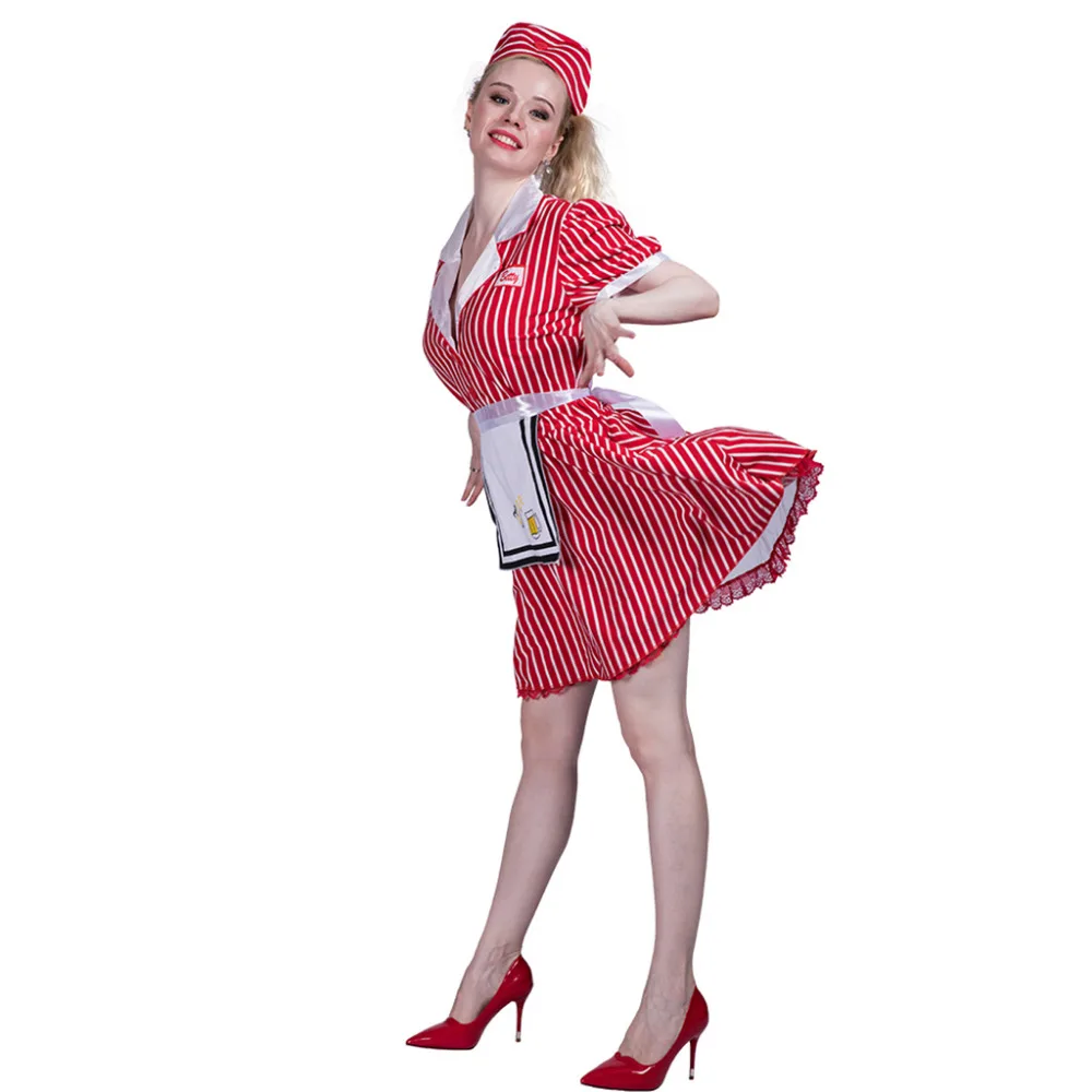 Women Sexy Restaurant Cocktail Waitress Maid Costume Dress Cosplay ...