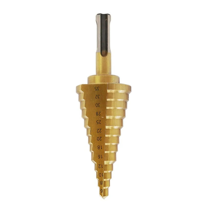 6-35mm The Pagoda Shape HSS Triangle Shank Pagoda Metal Steel Step ...