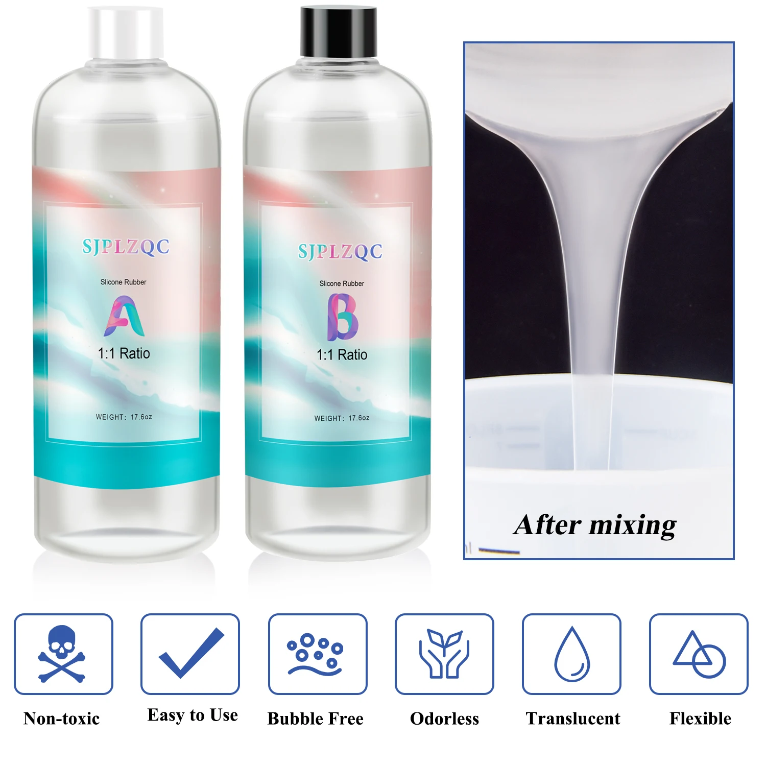 Molde De Silicone Que Faz A Colagem De Borracha Líquida Ab 1:1 Faça ...