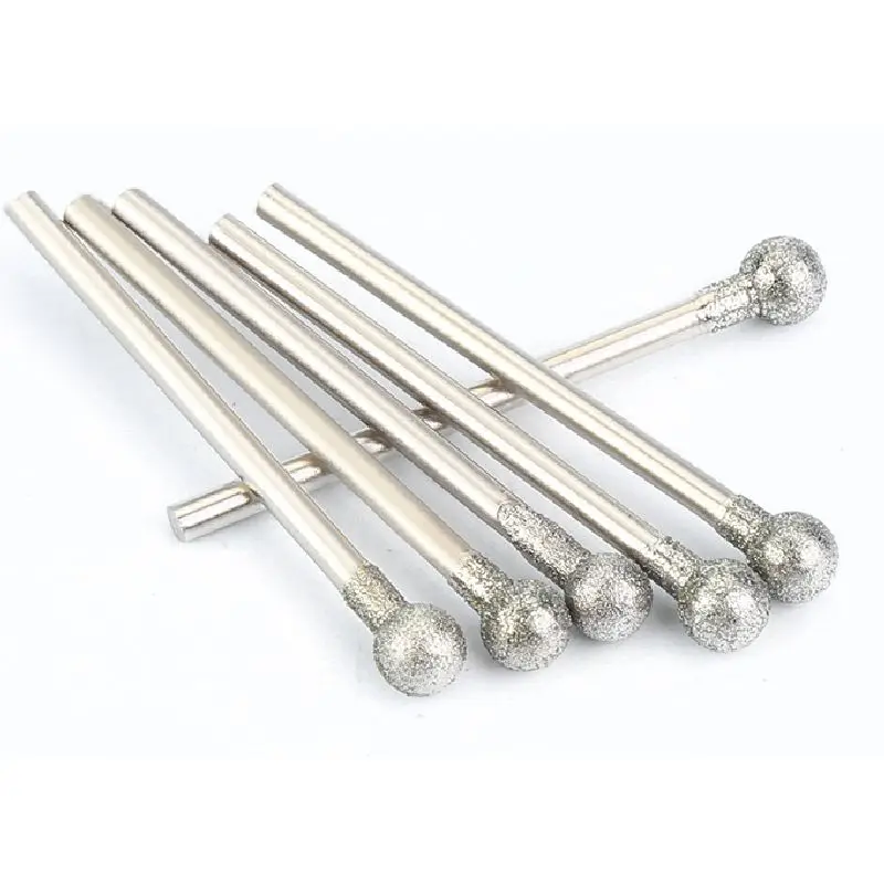 1-8mm 10 Sizes 2.35 3mm Shank Round Ball Diamond Burrs Bits: Dremel ...