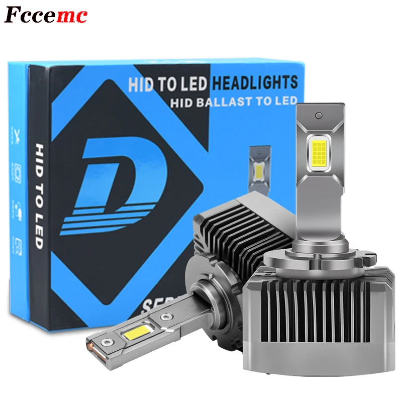 FCCEMC D3S светодиодная фара D1S светодиодный лампы 1:1 HID Canbus D2S D2R D4S D4R Plug And Play ...