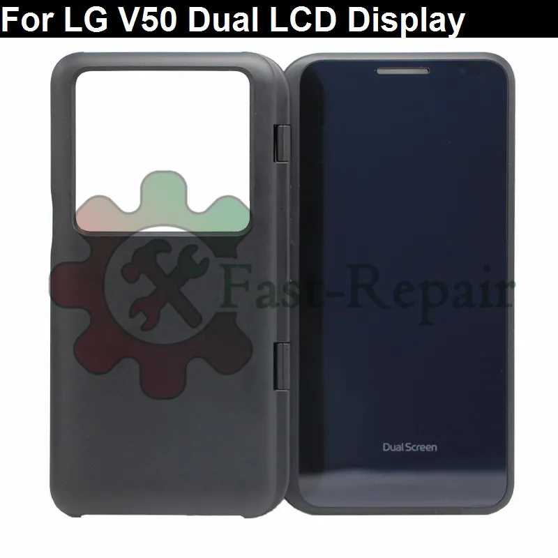 6,4 ''для LG v50 ThinQ 5G ЖК-дисплей с двойным экраном, дигитайзер сенсорного экрана для LG V50 ...