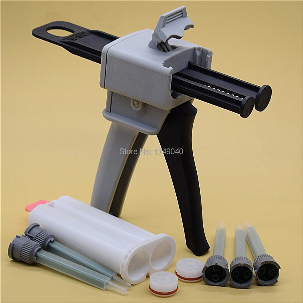 Adhesives Caulking Gun Universal 50ml 1:1 1:2 AB Glue Guns with 50ml 1: ...