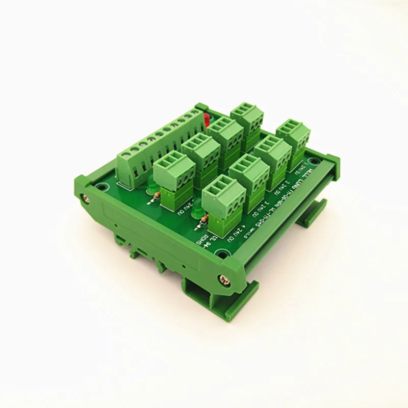 DIN Rail Mount PLC 8 channel PNP input screw terminal block IO ...