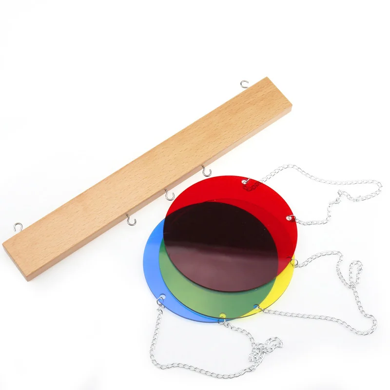Montessori Materials Three Primary Colors with Wood Board 3 Colors Red ...