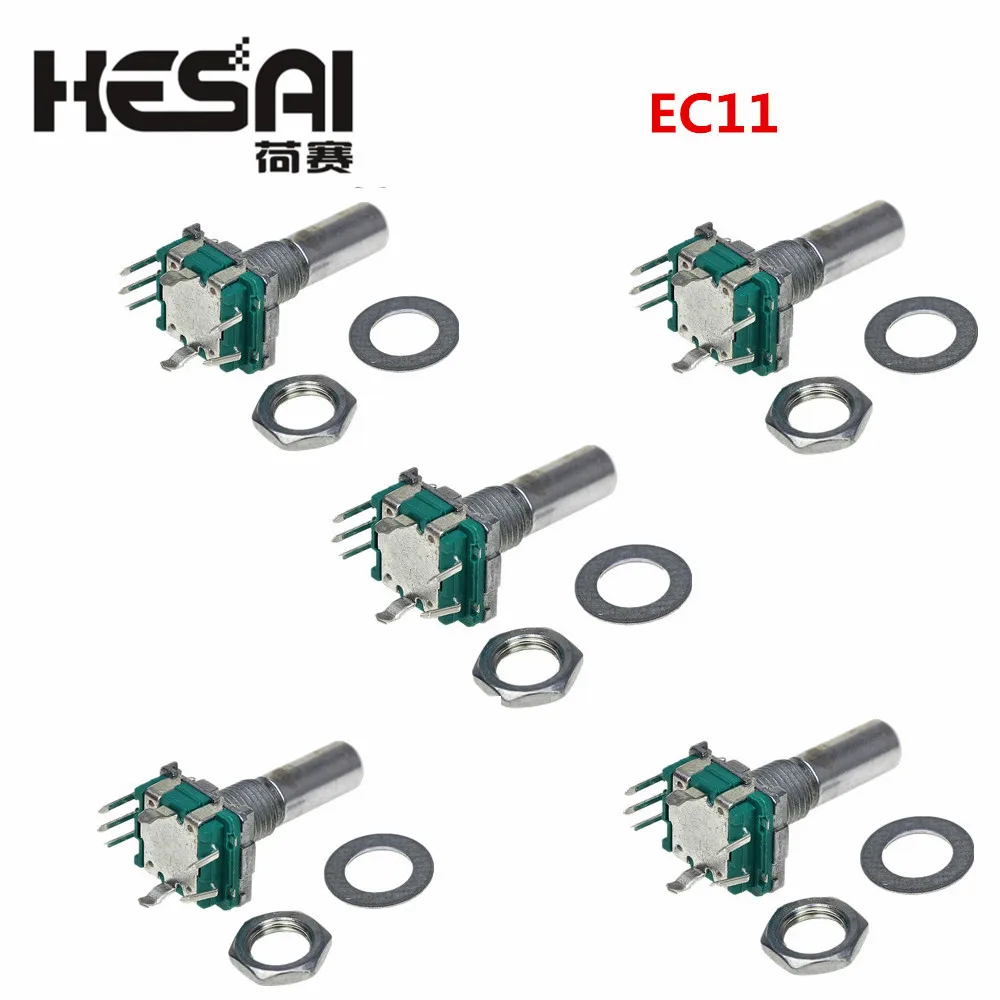 5pcs Rotary encoder with switch EC11 Audio digital potentiometer 20mm ...
