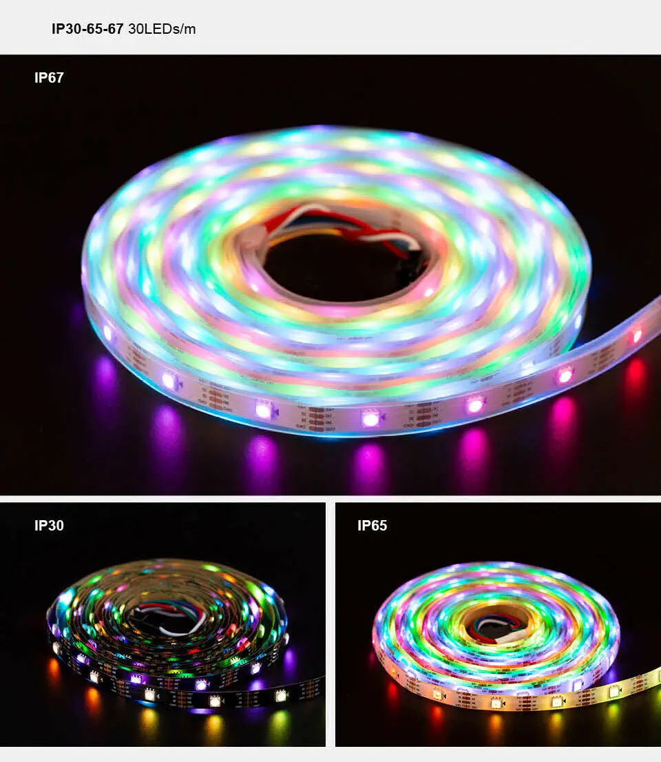 Пиксельная Светодиодная лента WS2812 WS2812B WS2815 (обновление ws2812b ...