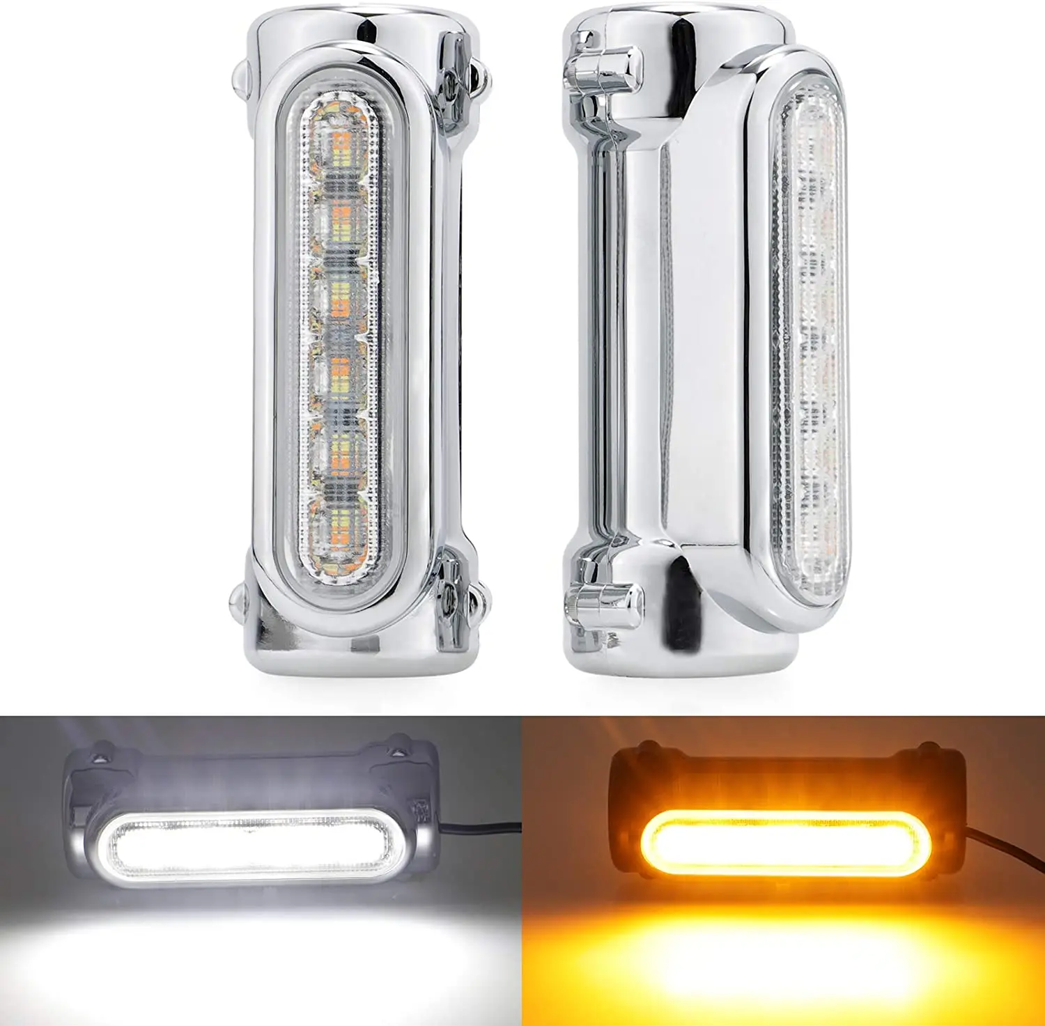 FADUIES Black/chrome Motorcycle Highway Bar Switchback Turn Signal ...