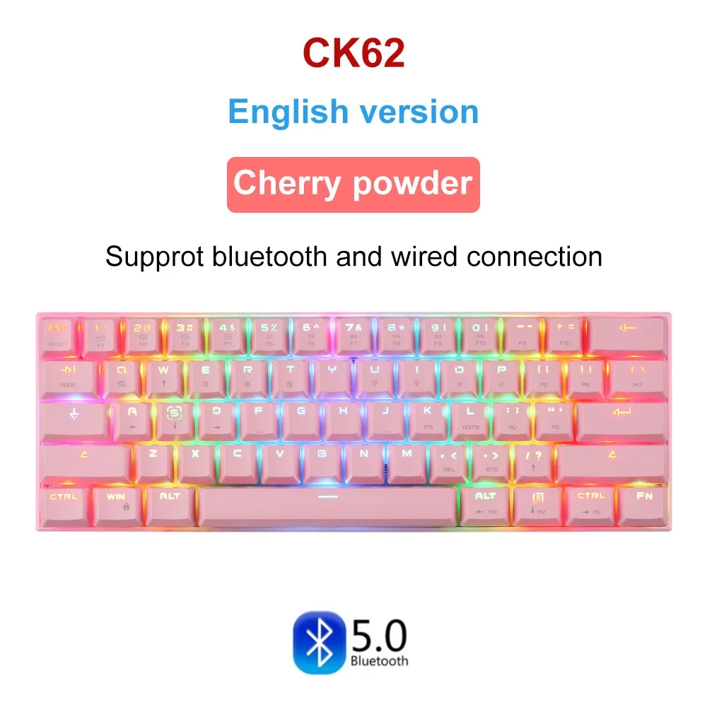 Механическая клавиатура MOTO SPEED CK61 CK62, игровая RGB клавиатура с ...