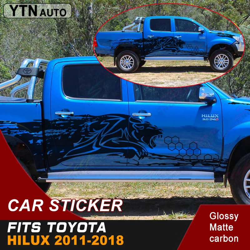 car sticker for toyota hilux 2011-2019 Car decals 2 pieces side car ...