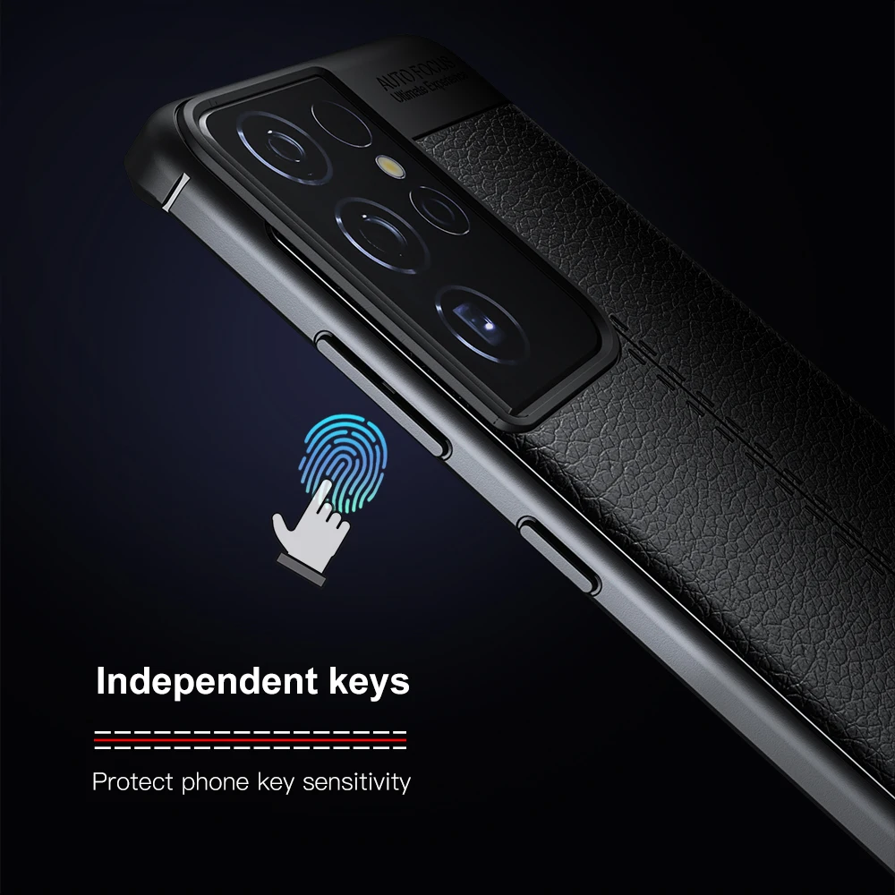 Ударопрочный чехол KEYSION для Samsung Galaxy S21 Ultra 5G S21 + Мягкая ...