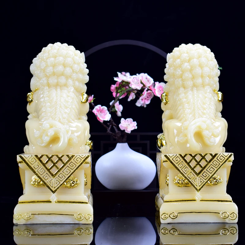 2PCS High-grade Good luck talisman statue Home store company office ...