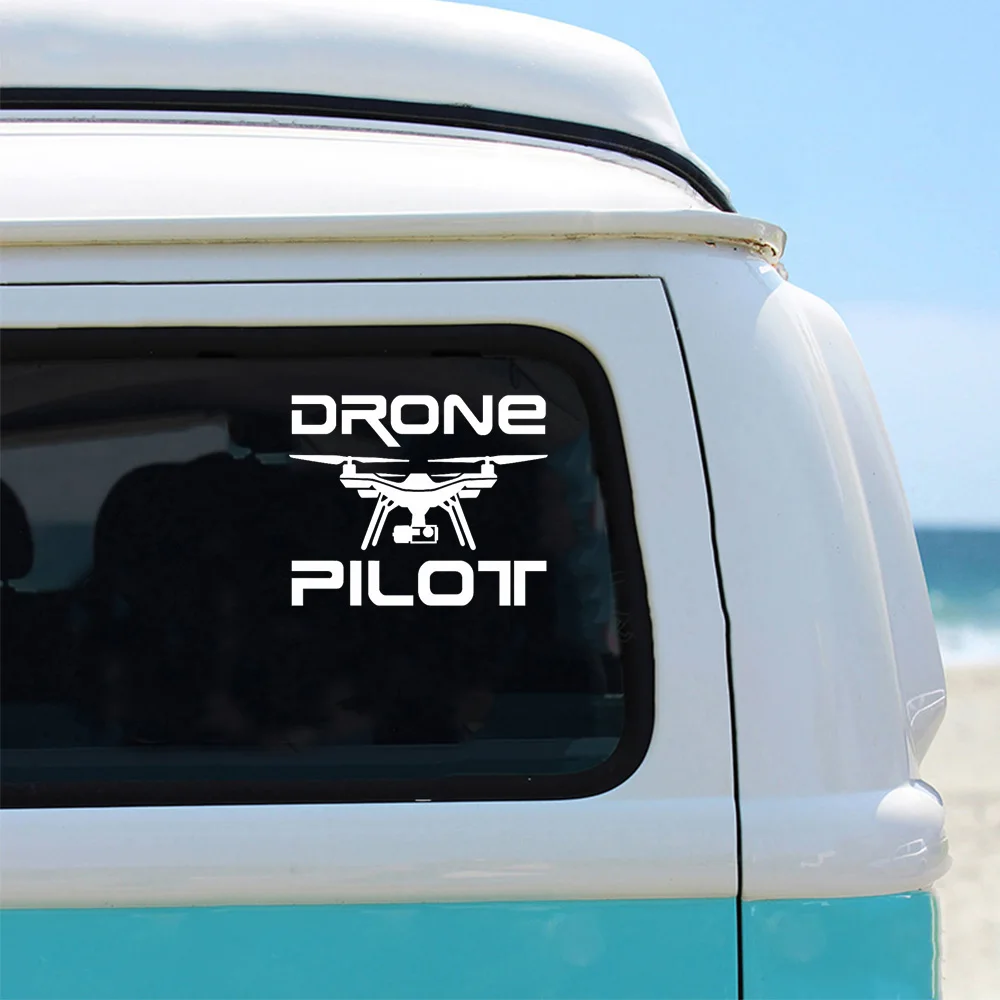 Car Sticker " DRONE PILOT " UAV Drone Vinyl Decal Black/Silver T-00234 ...