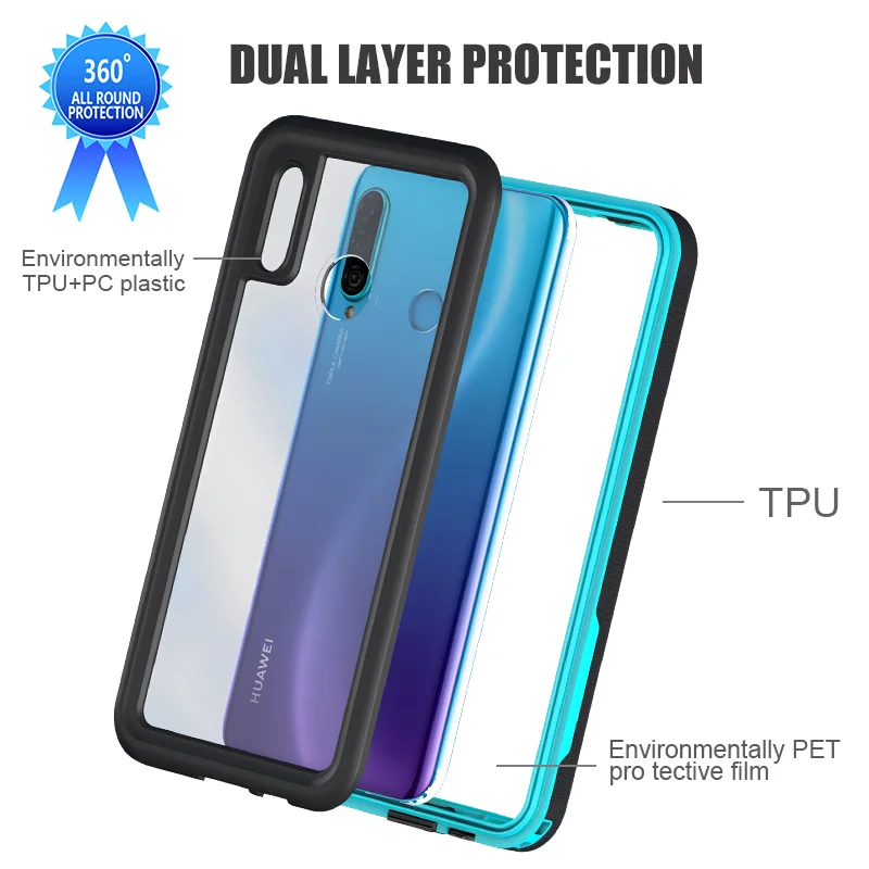 SHELLBOX Waterproof Case for Huawei P30 Lite P30 Pro 360 Shockproof Case for Huawei P40 Pro P20 ...